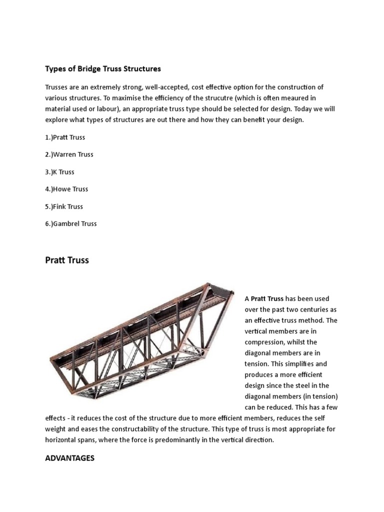 An In-Depth Look at Common Bridge Truss Structures: Exploring the ...