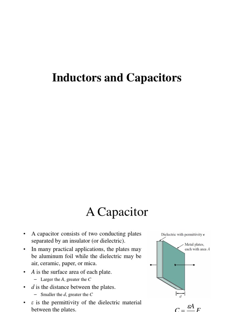 Inductors and Capacitors | PDF | Capacitor | Inductor