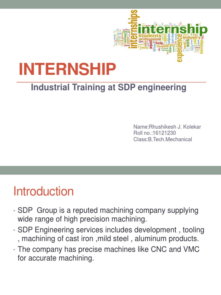 Internship: Industrial Training at SDP Engineering | Download Free PDF ...