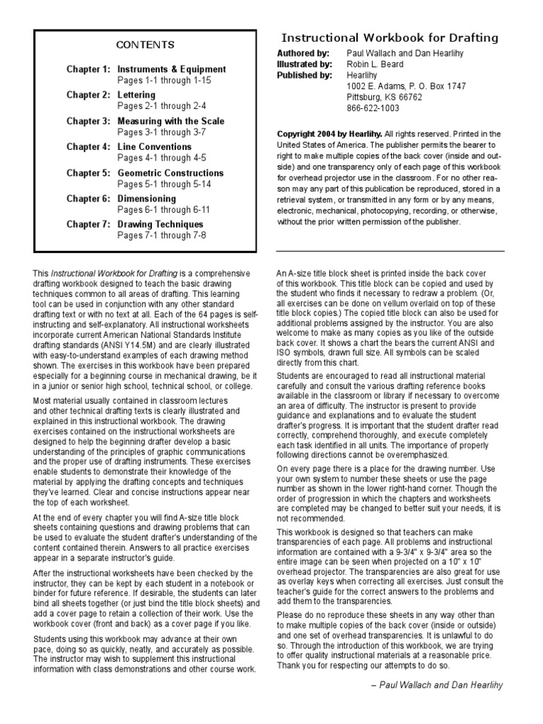 Manual Drafting | PDF | Worksheet | Drawing