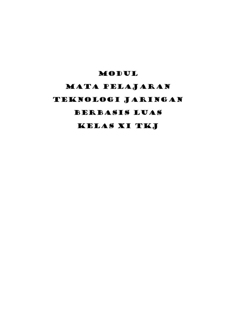 Modul TKJ | PDF
