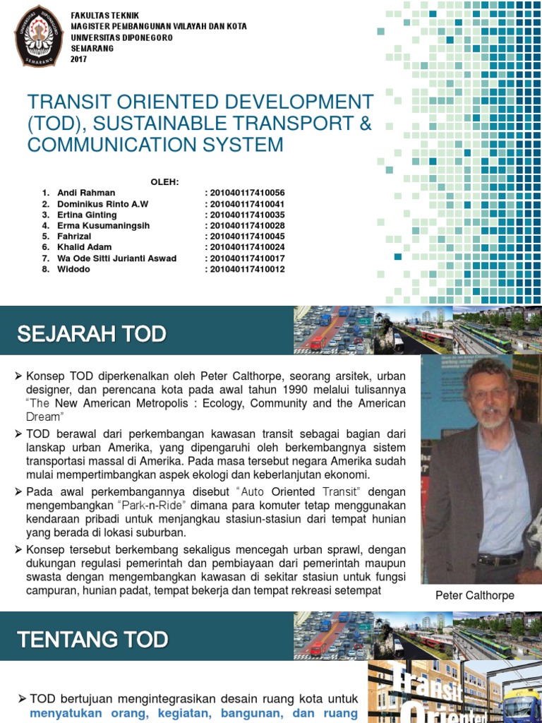 Transit Oriented Development (Tod), Sustainable Transport ...