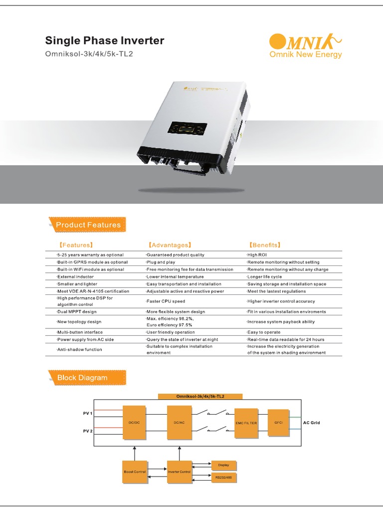 Omnik 3k&4k&5k TL2 en PDF | PDF