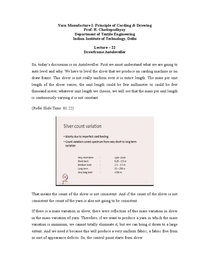Finisher Draw Frame Autoleveller | PDF | Control Theory | Sensor