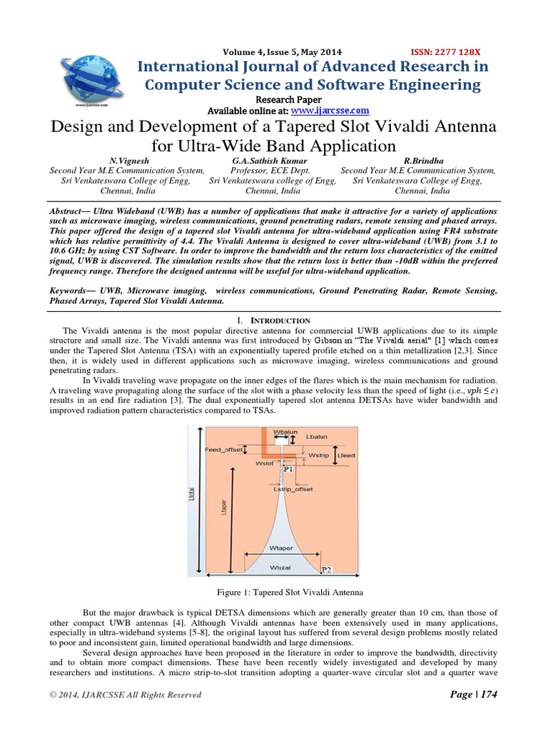 Vivaldi Antenna | PDF | Ultra Wideband | Antenna (Radio)