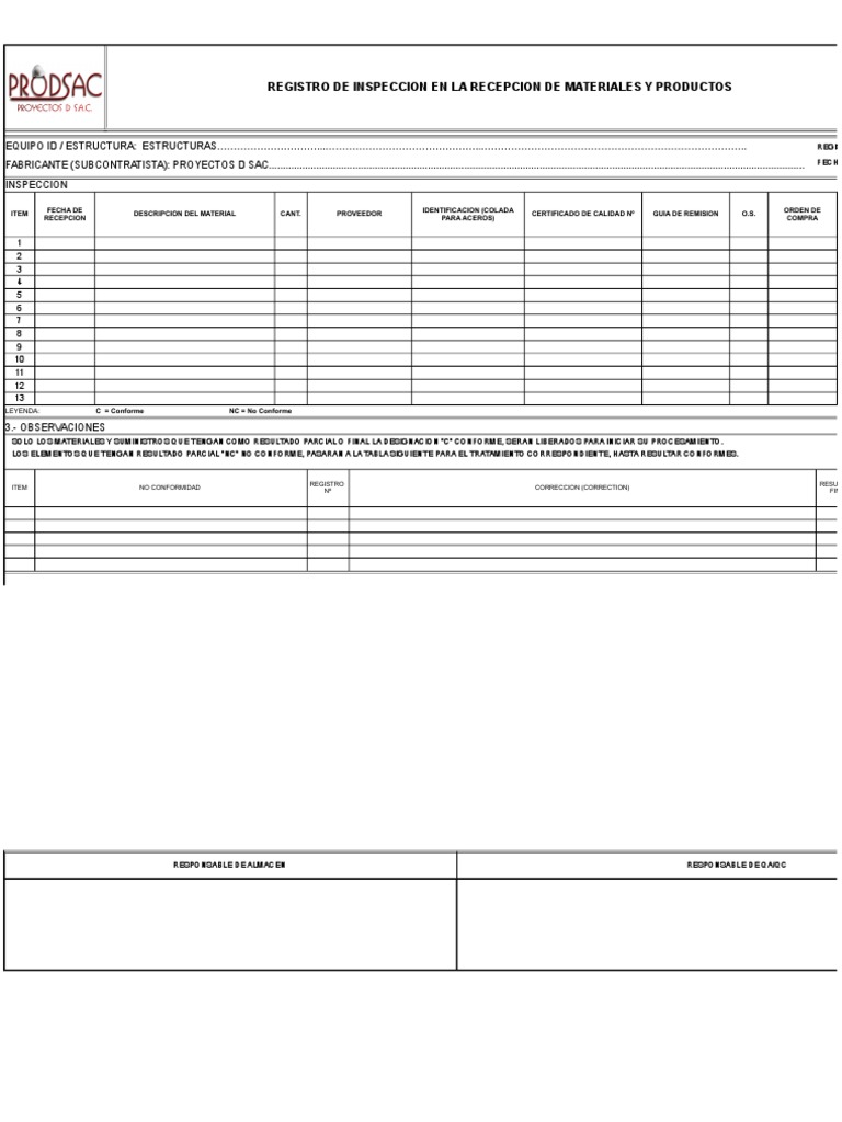 Protocolo de Recepción de Materiales | PDF | Business