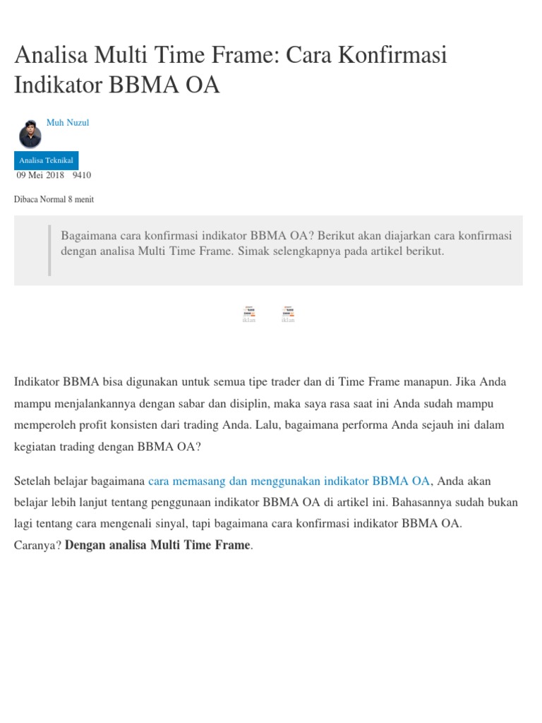 Analisa Multi TF BBMA | PDF
