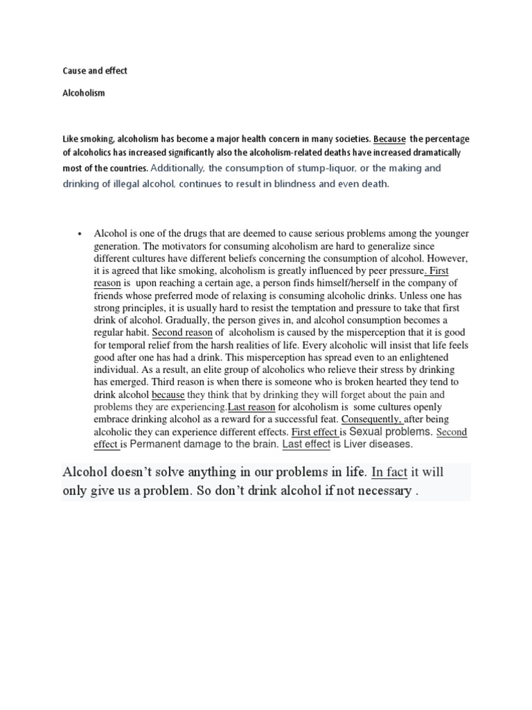 Alcohol Doesn't Solve Anything in Our Problems in Life. in Fact It Will ...