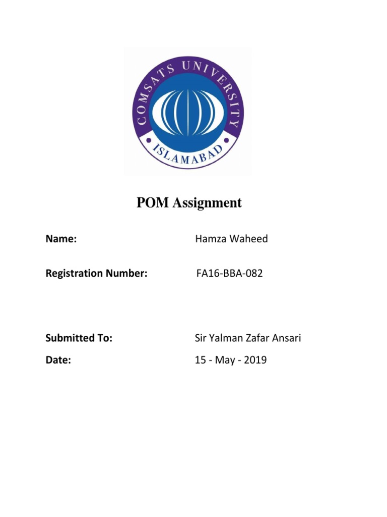POM Assignment: of Demand As Well | PDF | Forecasting | Retail