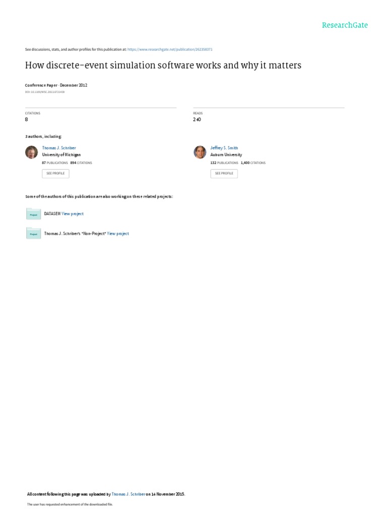 How Discrete Event Simulation Software Works And Why It Matters Pdf Object Oriented