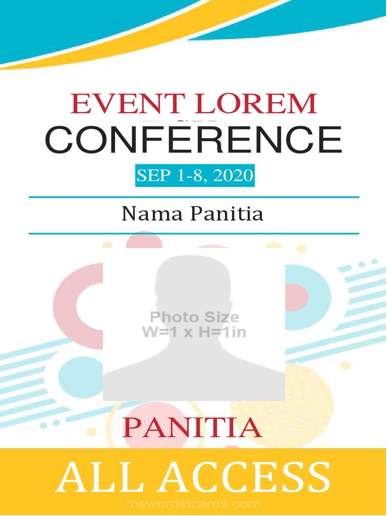 Panitia ID Card for Conference 2020 | PDF | Computers