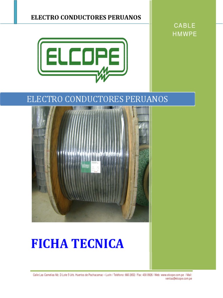 Cable HMWPE para Protección Catódica | PDF | Electricidad | Science