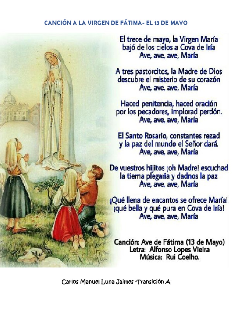 Canción A La Virgen de Fátima | PDF