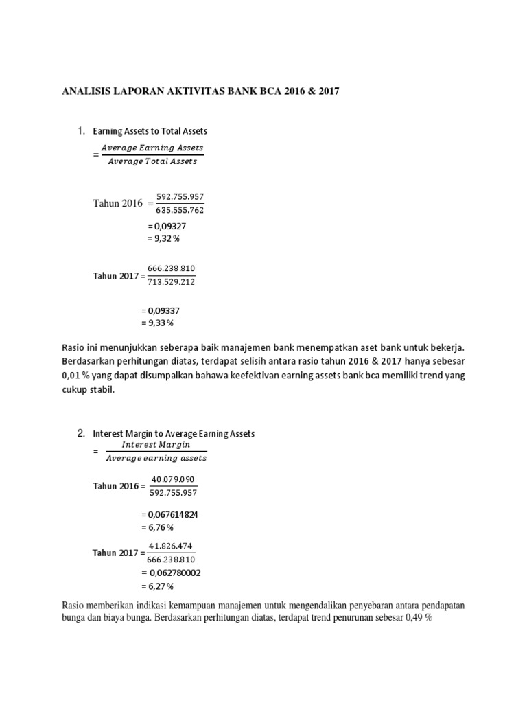 Analisis Laporan Keuangan Bca | PDF
