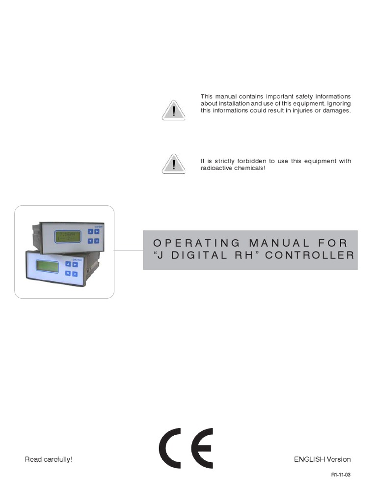 EMEC J DIG RH Instruction Manual R1!11!03 | PDF | Computer Keyboard | Calibration