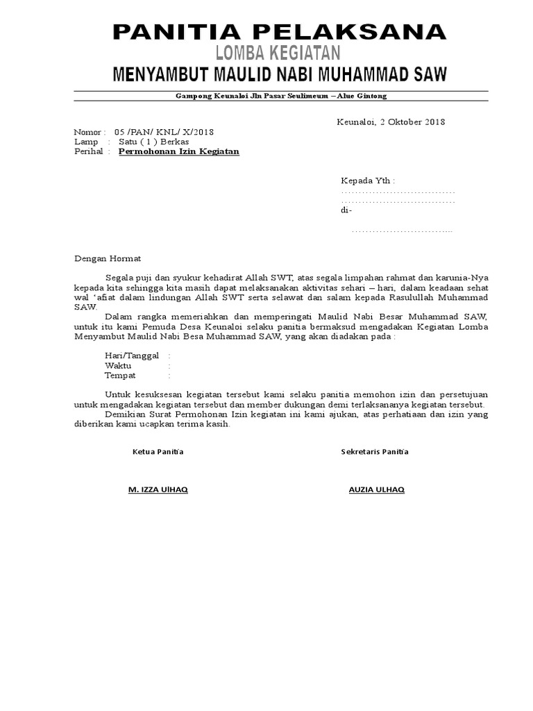 Contoh Surat Tebusan | PDF