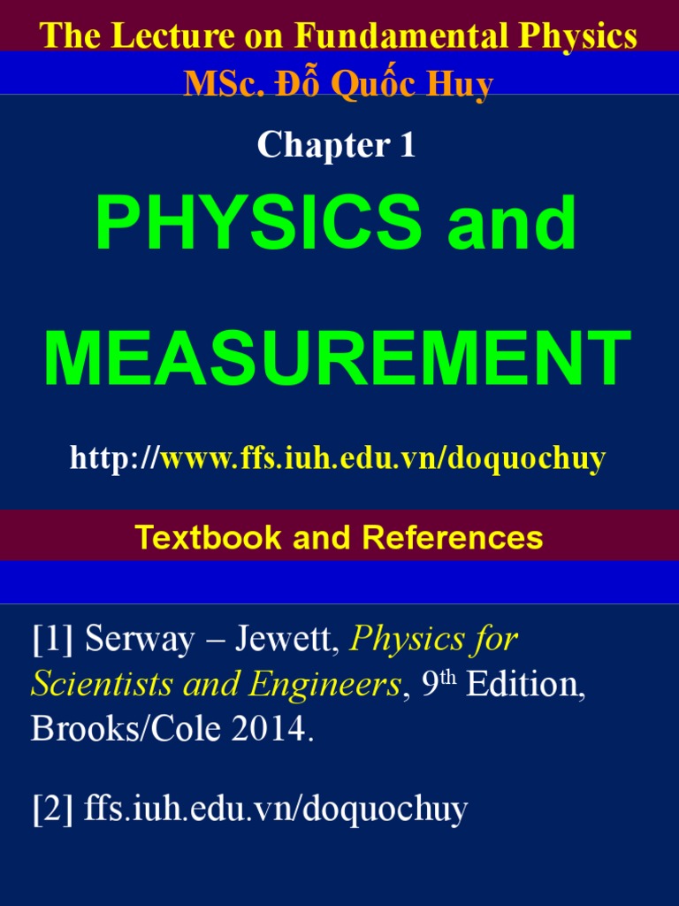 Chapter 1 Physics and Measurement | PDF | Significant Figures | Kilogram