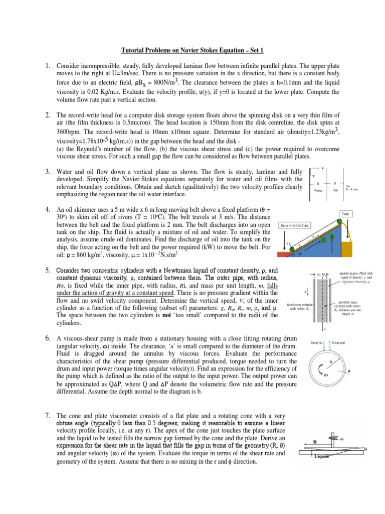 Problem | PDF | Fluid Dynamics | Navier–Stokes Equations