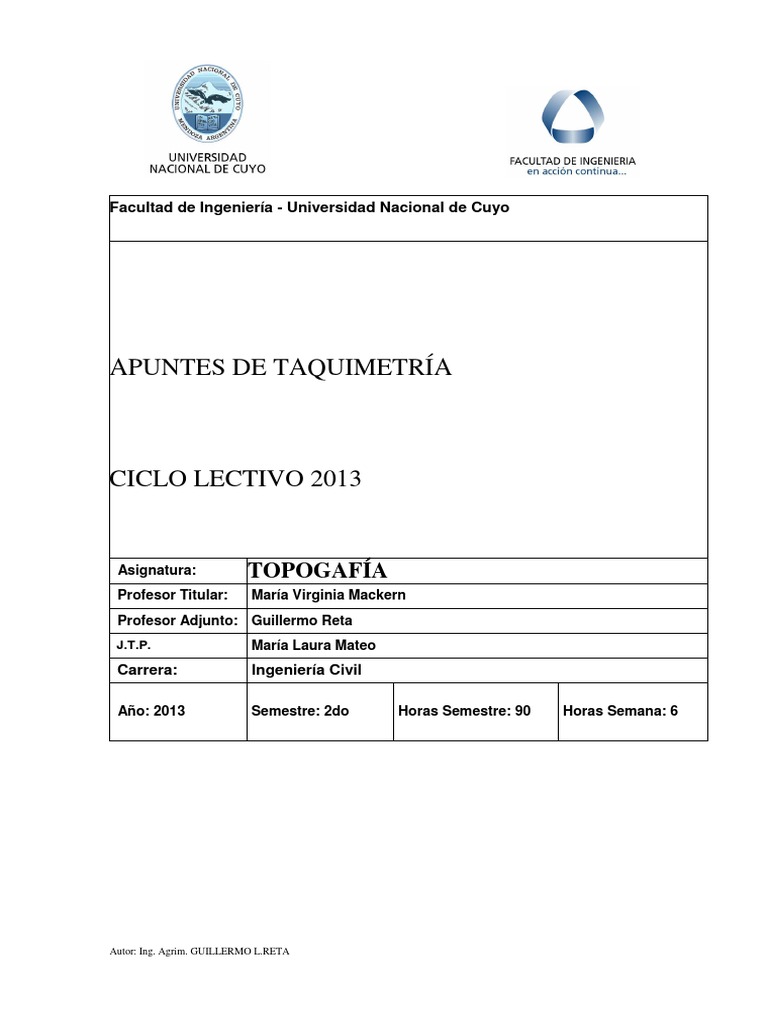 Taquimetria | PDF | Topografía | Geomática