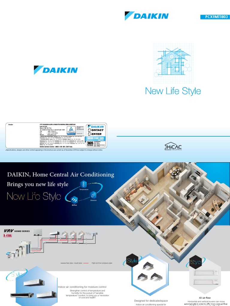 Daikin Home Intelligent Central Air Conditioner | PDF | Air ...