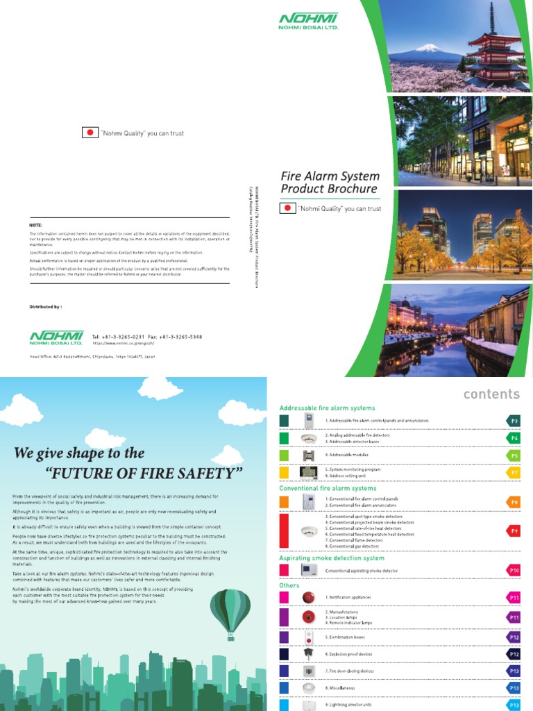Product Brochure Nohmi | PDF | Detector (Radio) | Switch