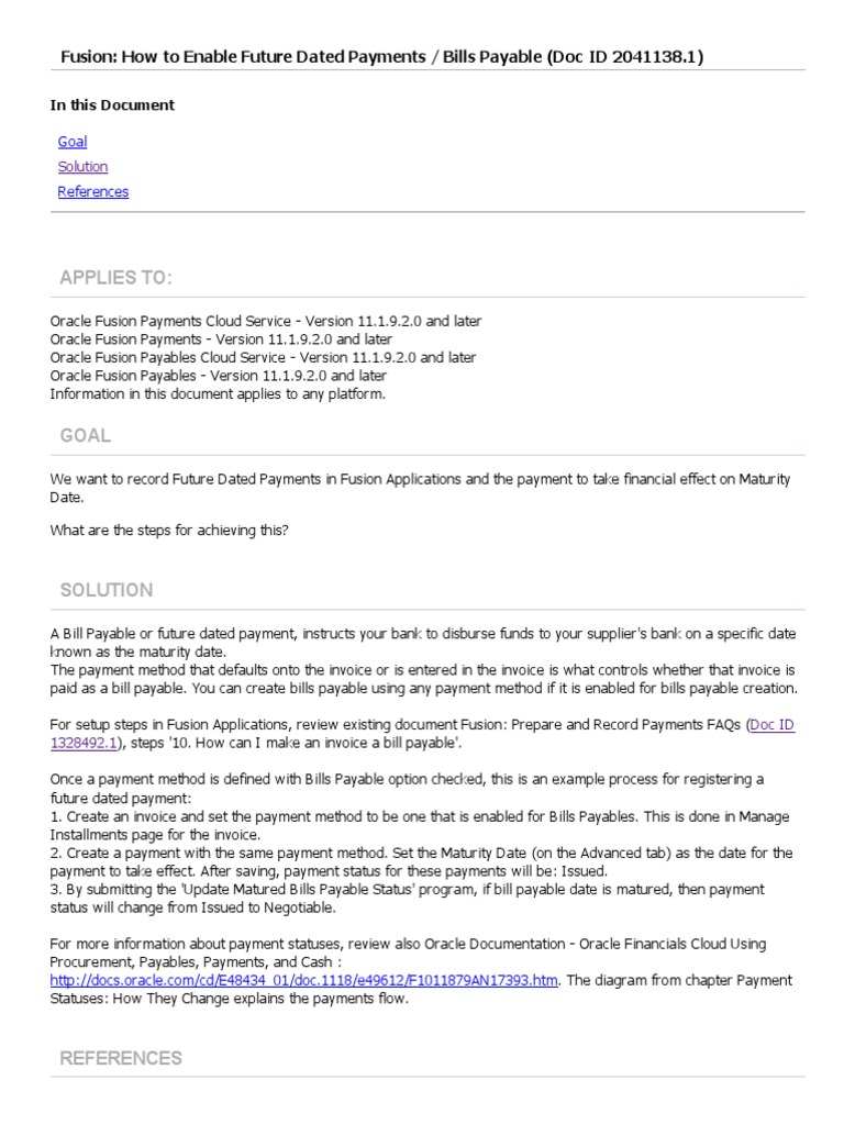How To Enter Future Dated Payment | PDF