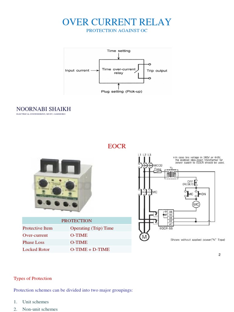 Overcurrent Relay Protection Overview | PDF | Relay | Electric Current