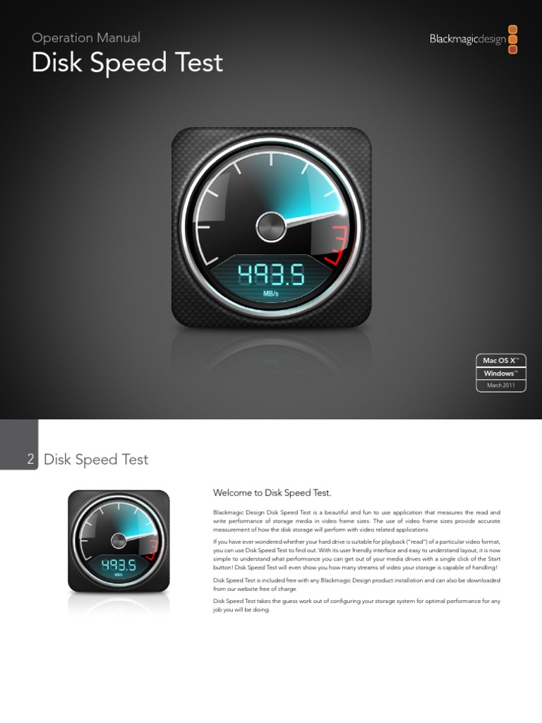 Disk Speed Test Manual | PDF | Hard Disk Drive | File Format