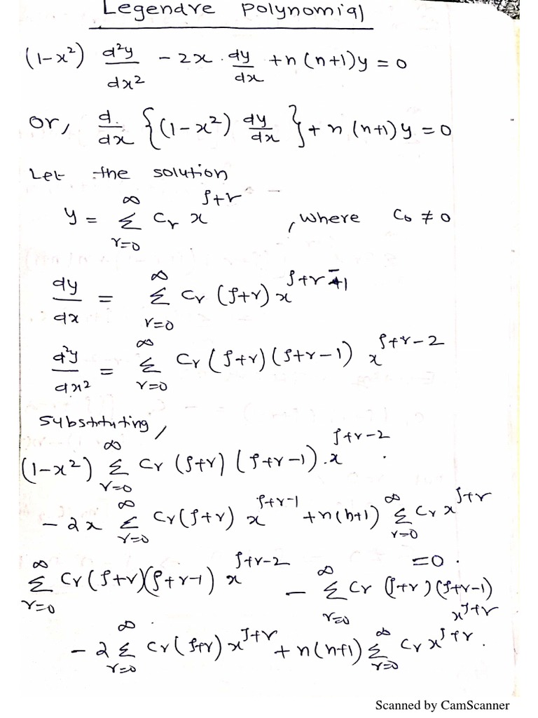 Legendre Polynomial | PDF