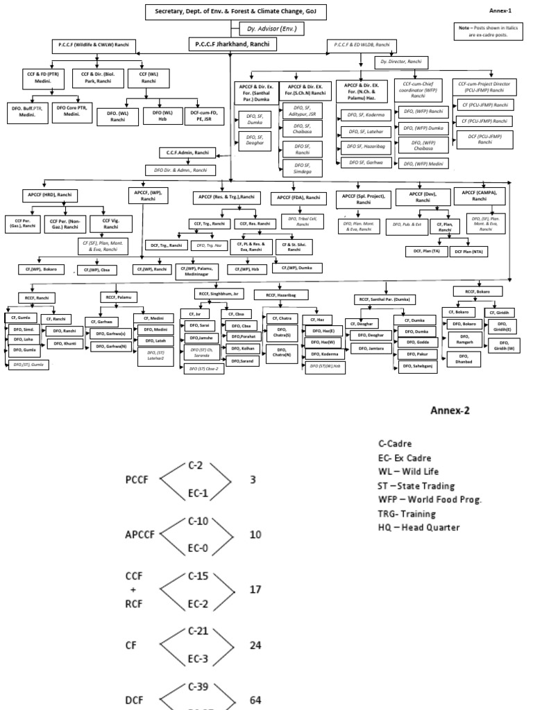 Jharkhand Forest Department Hierarchy | PDF