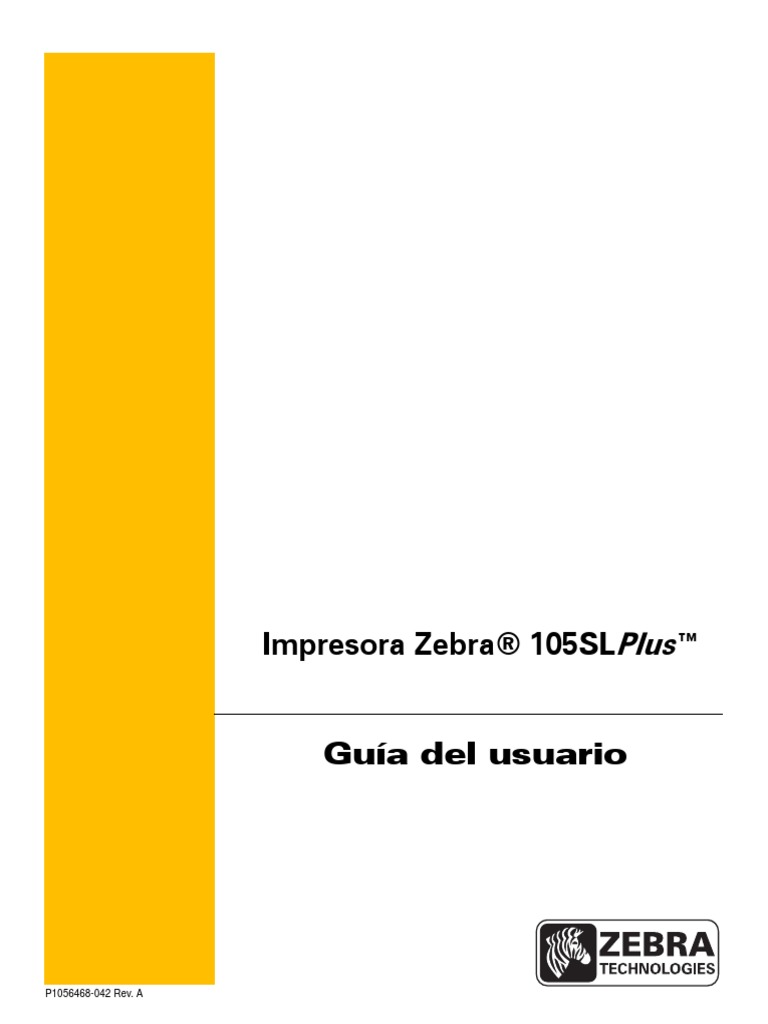 Impresora Zebra® 105SLPlus™ | PDF | Contraseña | Impresora (Computación)