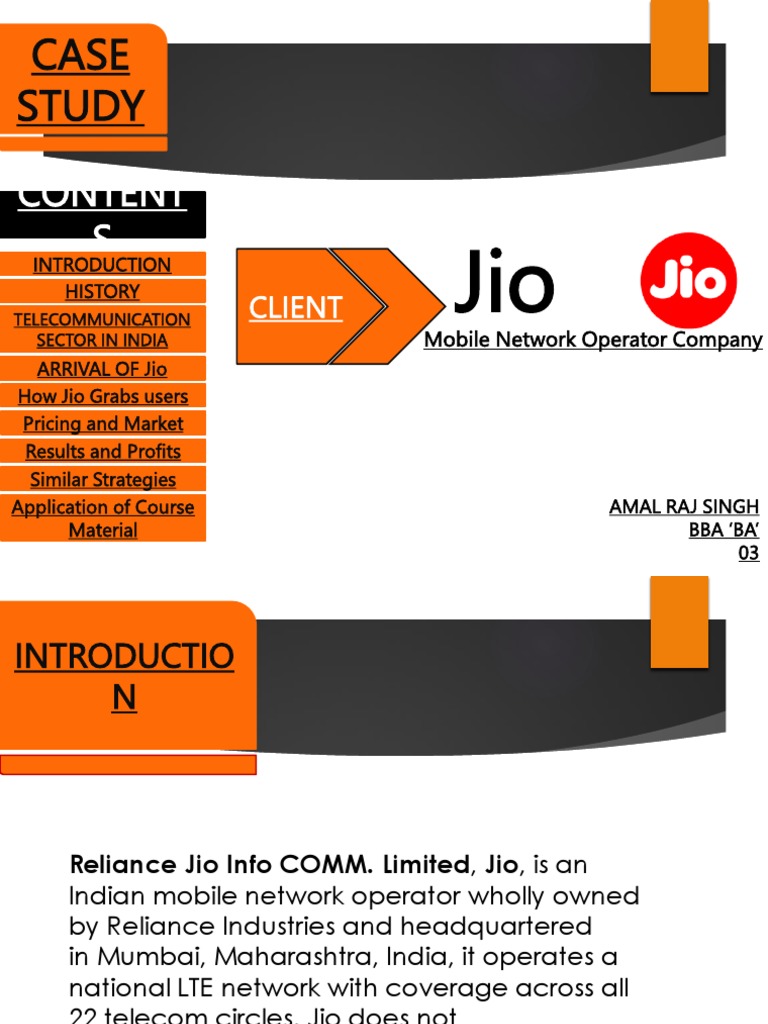 Jio Case Study | PDF | Telecommunications | Information And Communications Technology