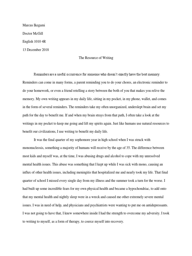 Portrait of My Writing Life | PDF | Emotions | Mental Health