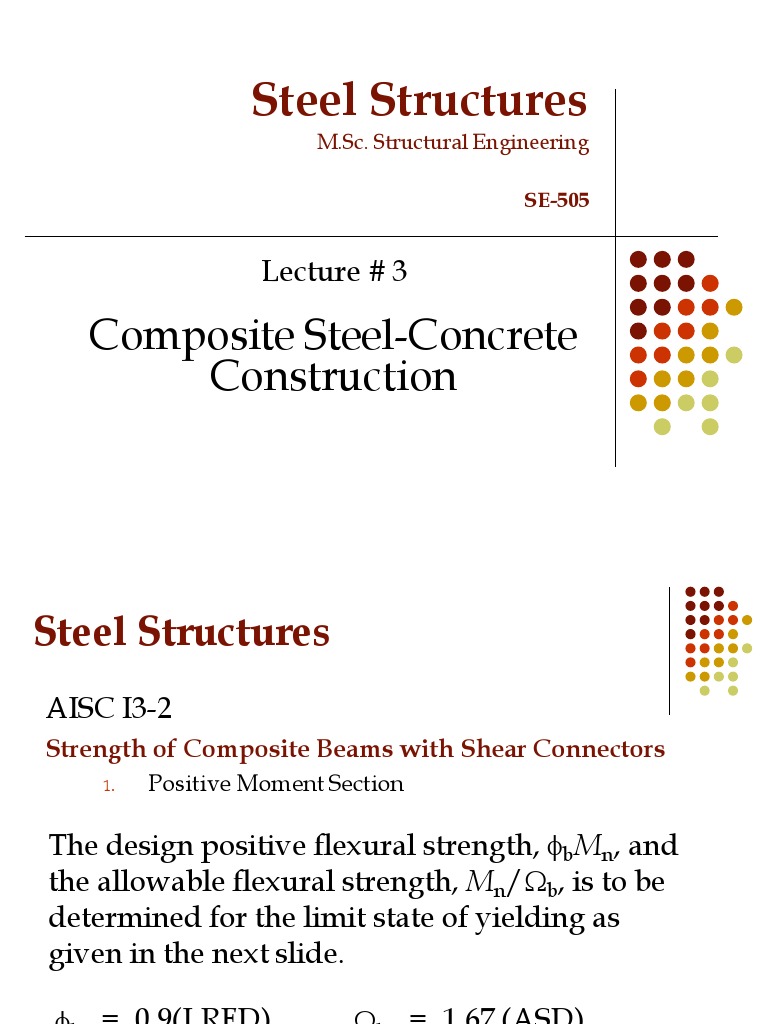 Composite Steel Construction | PDF | Strength Of Materials | Beam ...
