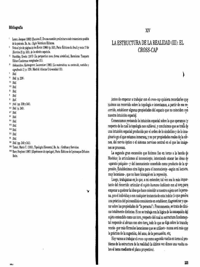 Cross Cap em Lacan | PDF | Jacques Lacan | Topología