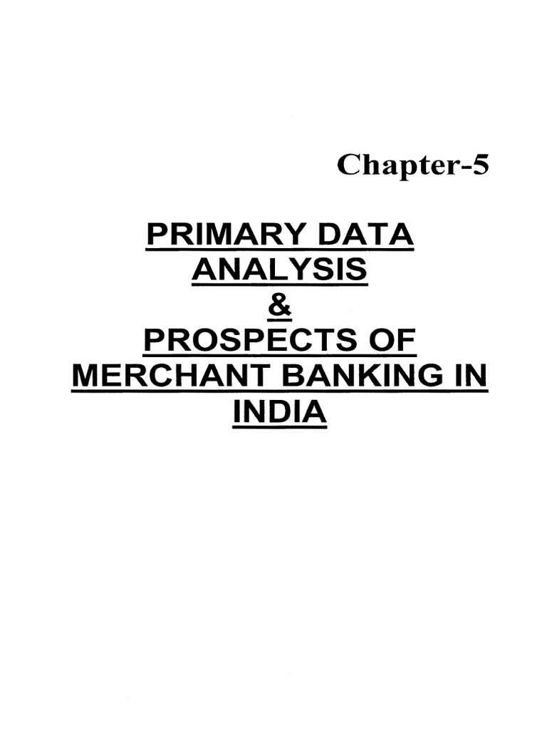 Merchant Banking Analysis in India | PDF | Null Hypothesis | Data Analysis