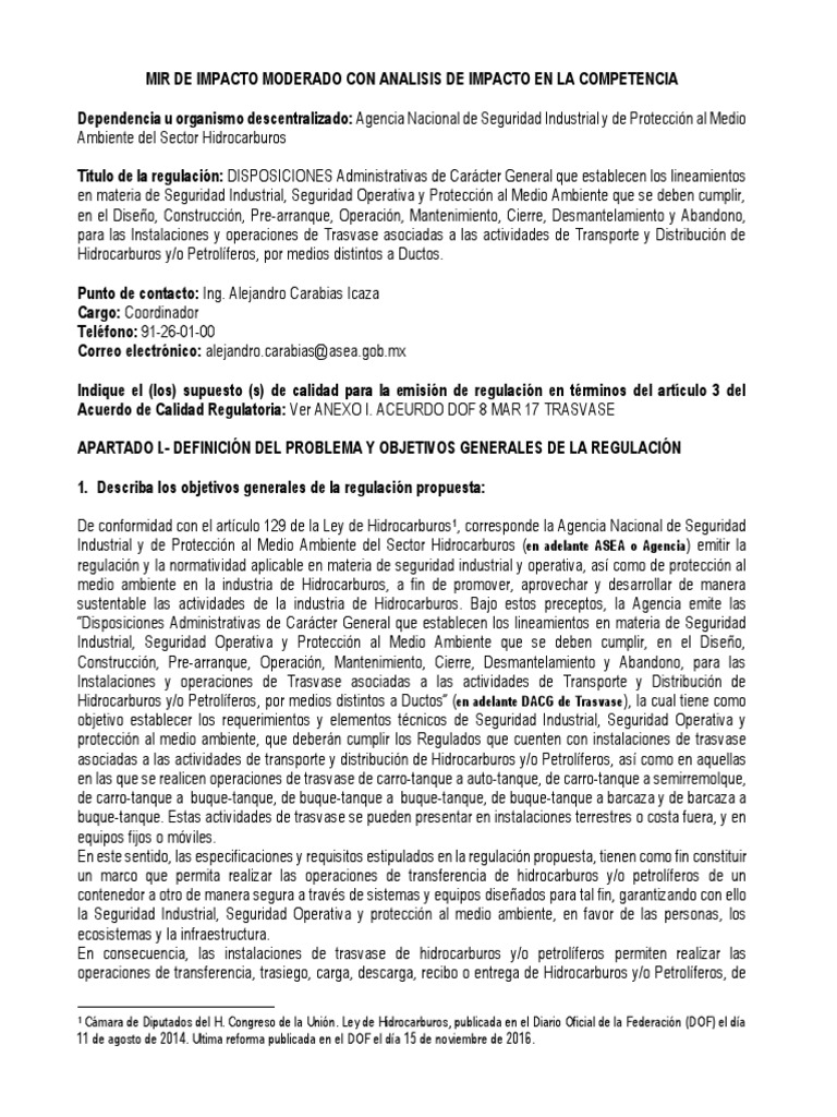 Anexo Ii. Mir Trasvase | PDF | Tanques | Petróleo