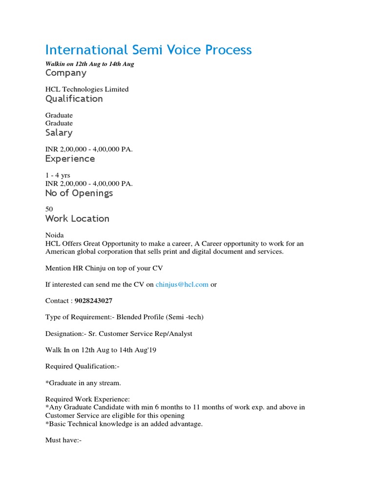 International Semi Voice Process: Company Qualification | PDF | Career ...