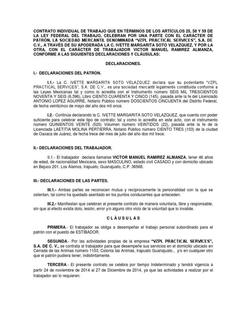 Contrato.determinado | Salario | México