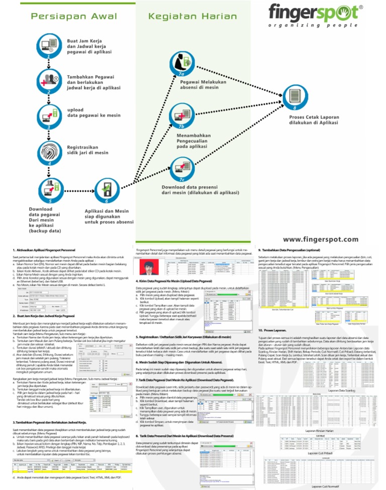 Quick Guide Fingerspot Personnel PDF | PDF