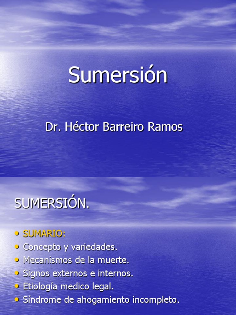 Sumersión | PDF | Pulmón | Sistema respiratorio