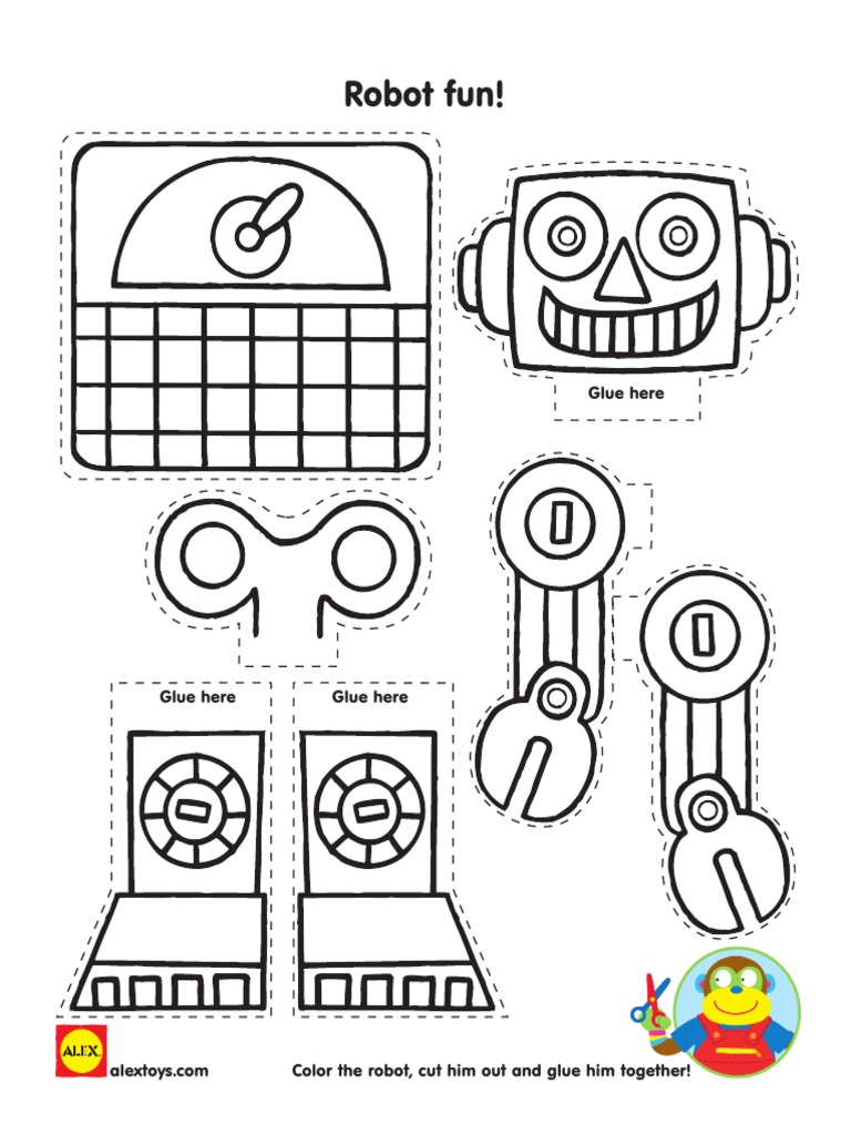 Robot Coloring and Craft Activity | PDF