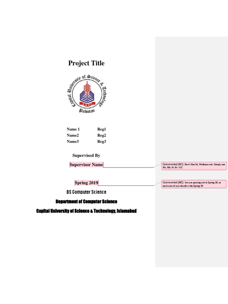 Project Title: Supervised by Supervisor Name | PDF