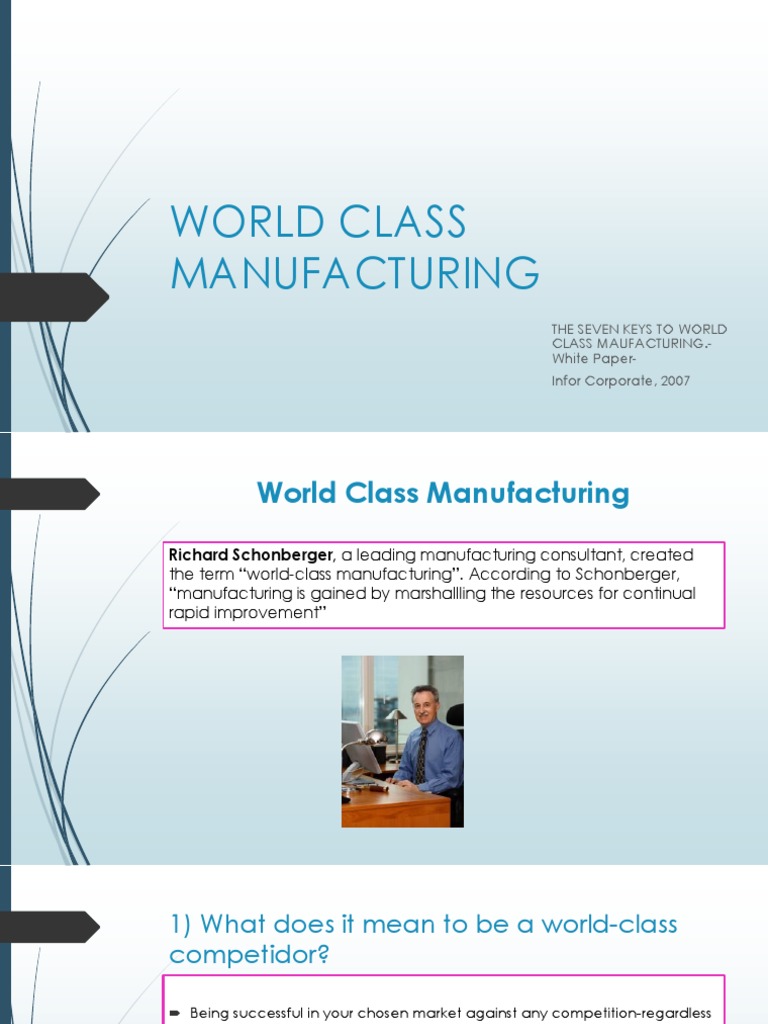 1.capitulo1 - World Class Manufacturing | PDF | Outsourcing | Competition