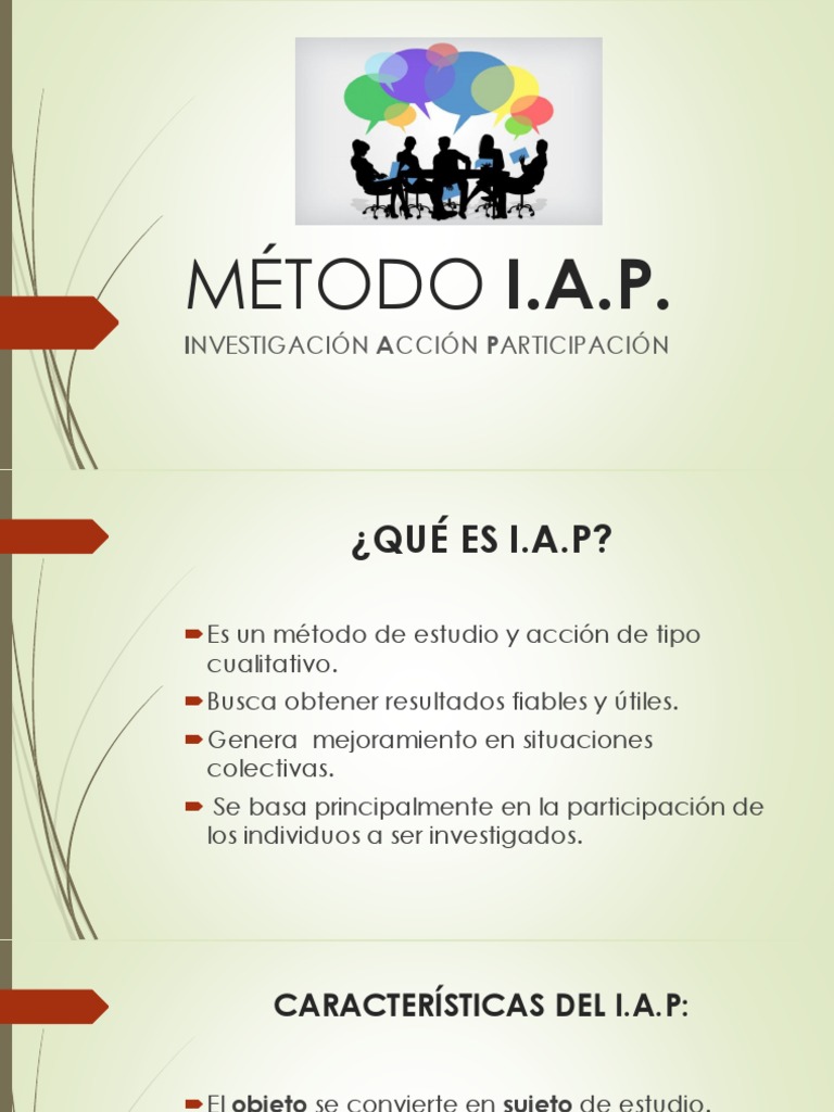 Método Iap | PDF | Investigación de acción participativa | Conceptos psicologicos