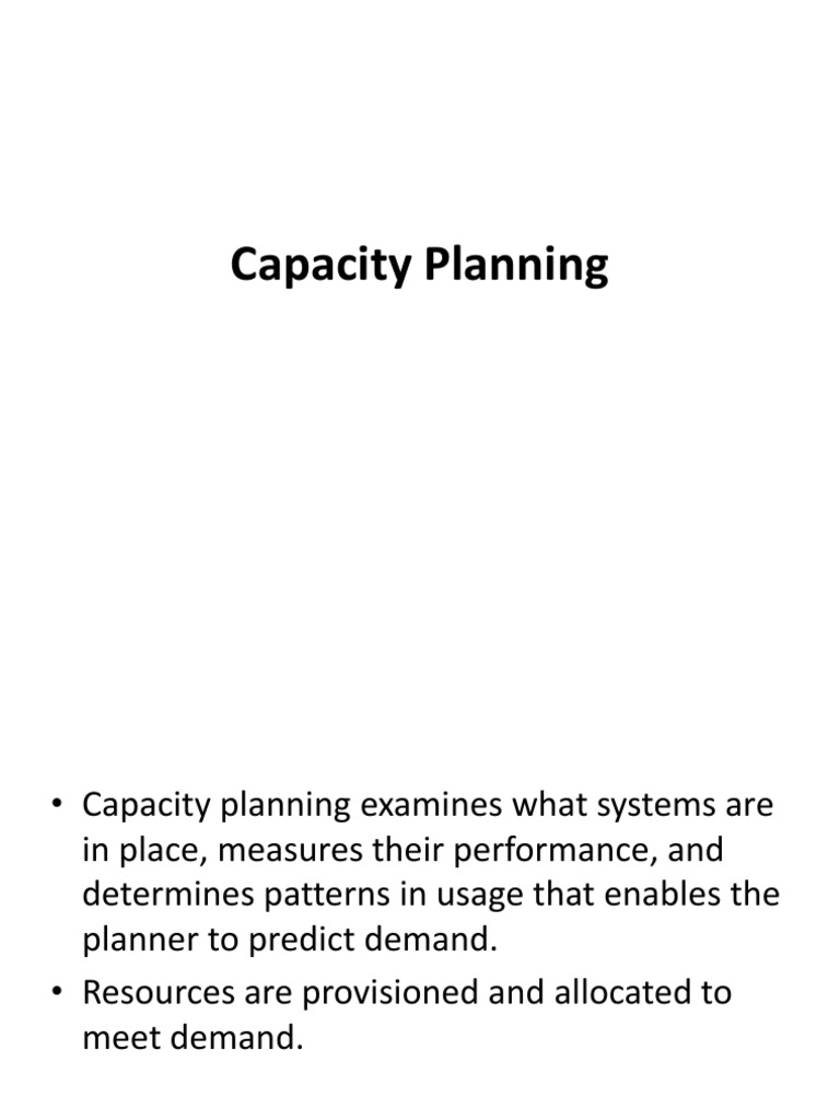 Capacity Planning | PDF | Computer Network | Internet Service Provider