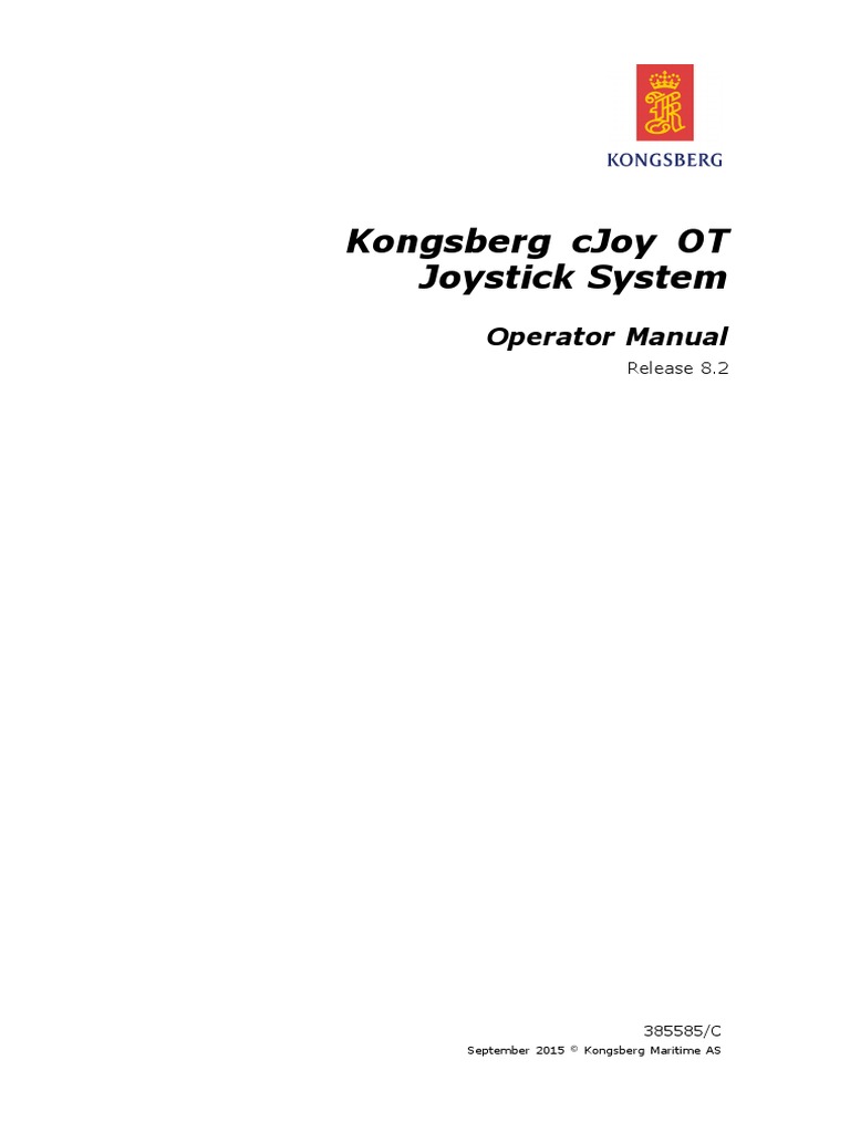 Kongsberg Cjoy Ot Joystick System: Operator Manual | PDF | Kalman ...