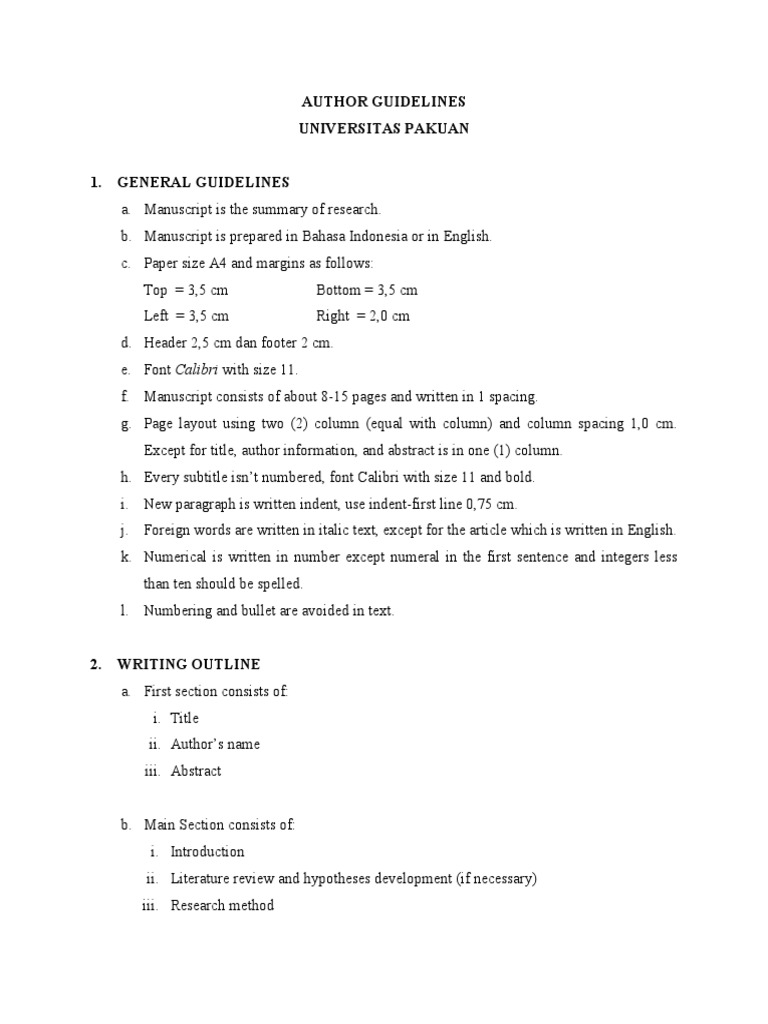 Author Guidelines | PDF | Citation | Typefaces