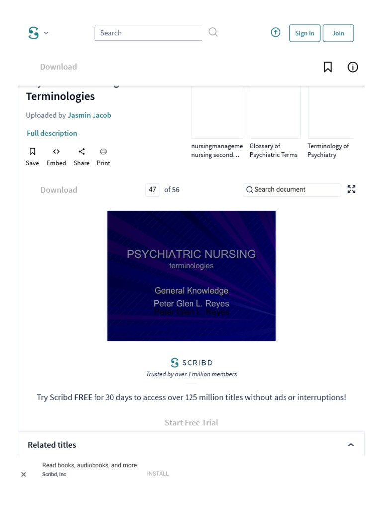 Psychiatric Nursing Terminologies - Psychiatric and Mental Health ...