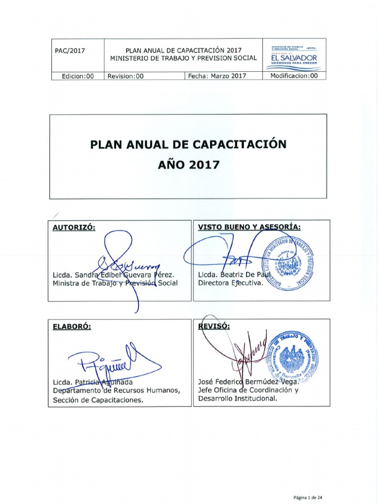 Plan Anual de Capacitacion | PDF | Derecho laboral | Evaluación